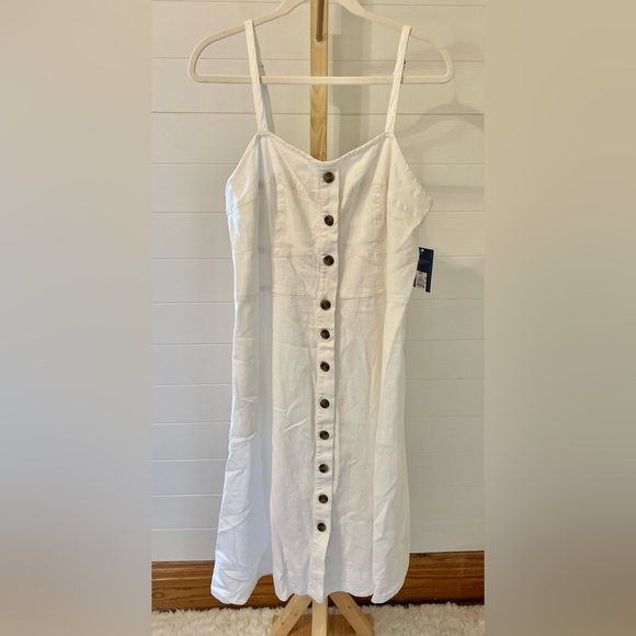 Universal Thread | Dresses | Universal Thread White Linen Corset Midi ...